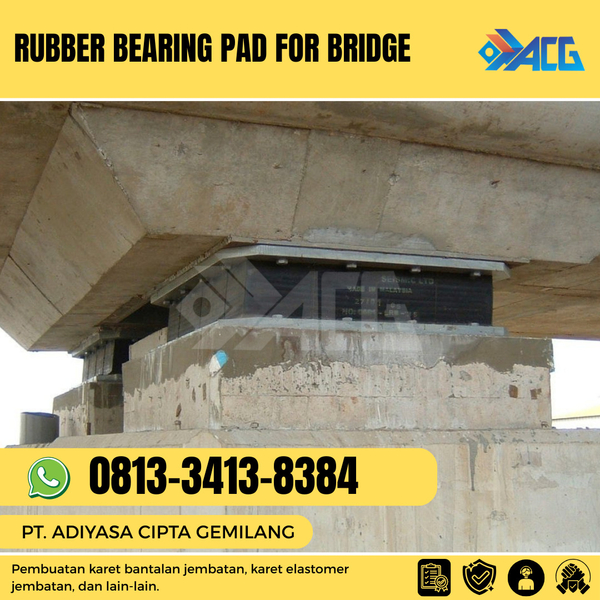 Rubber bearing pad for bridge